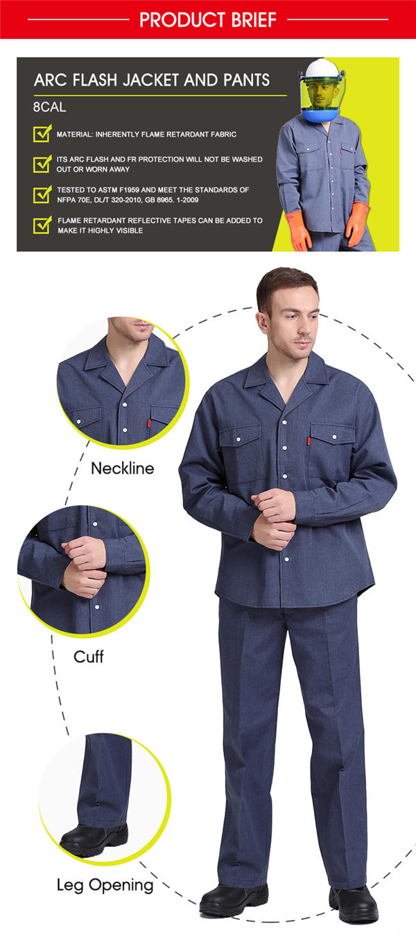 Industrial Protector PPE Safety Wear Fashionable Neckline Cuff Leg ...