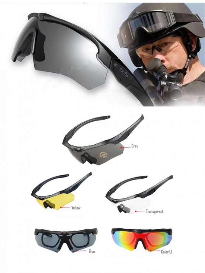 Anti Impacttactical Military Goggles Customizable Color UV400 High Impact