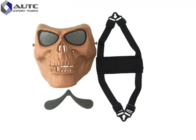 Black Cool Military Tactical Masks , Custom Tactical Skull Face Mask ...