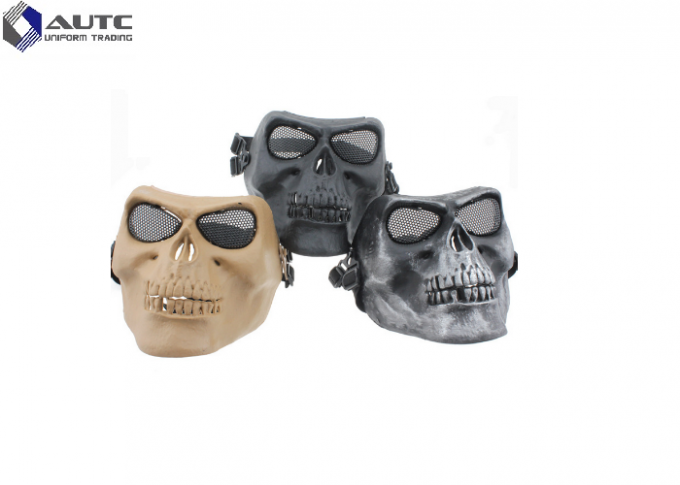 Black Cool Military Tactical Masks , Custom Tactical Skull Face Mask ...