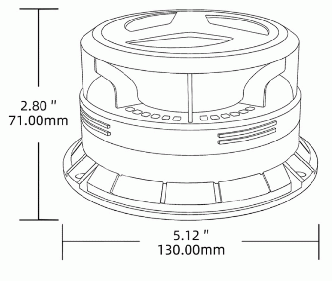 LED Ceiling Mounted Emergency Flashing Light Magnetic Suction Forklift ...