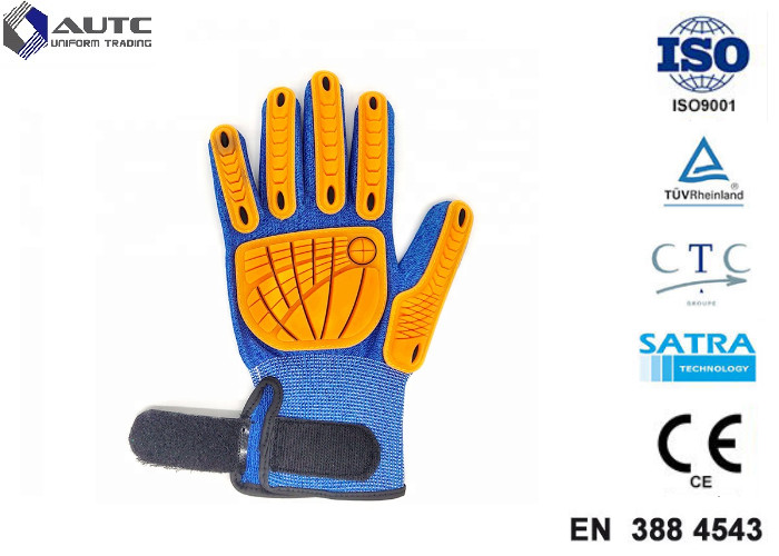 Metal Fitted Work PPE Safety Gloves Non Toxic Material Strong Grip Anti ...